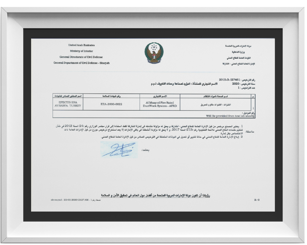 CERTIFICATES - Al Muayed LLC